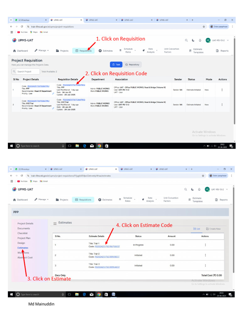 Estimate Workflow | PDF