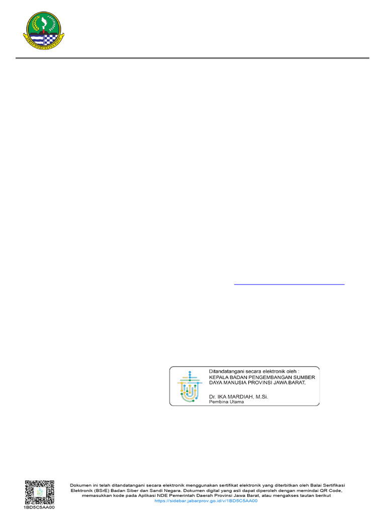 25-07-2025 Bpkad Jabar Program Pelatihan Wajib Jida Kelas Garuda | PDF