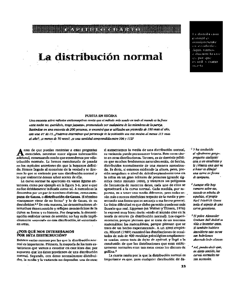 5.-La Distribucion Normal | PDF