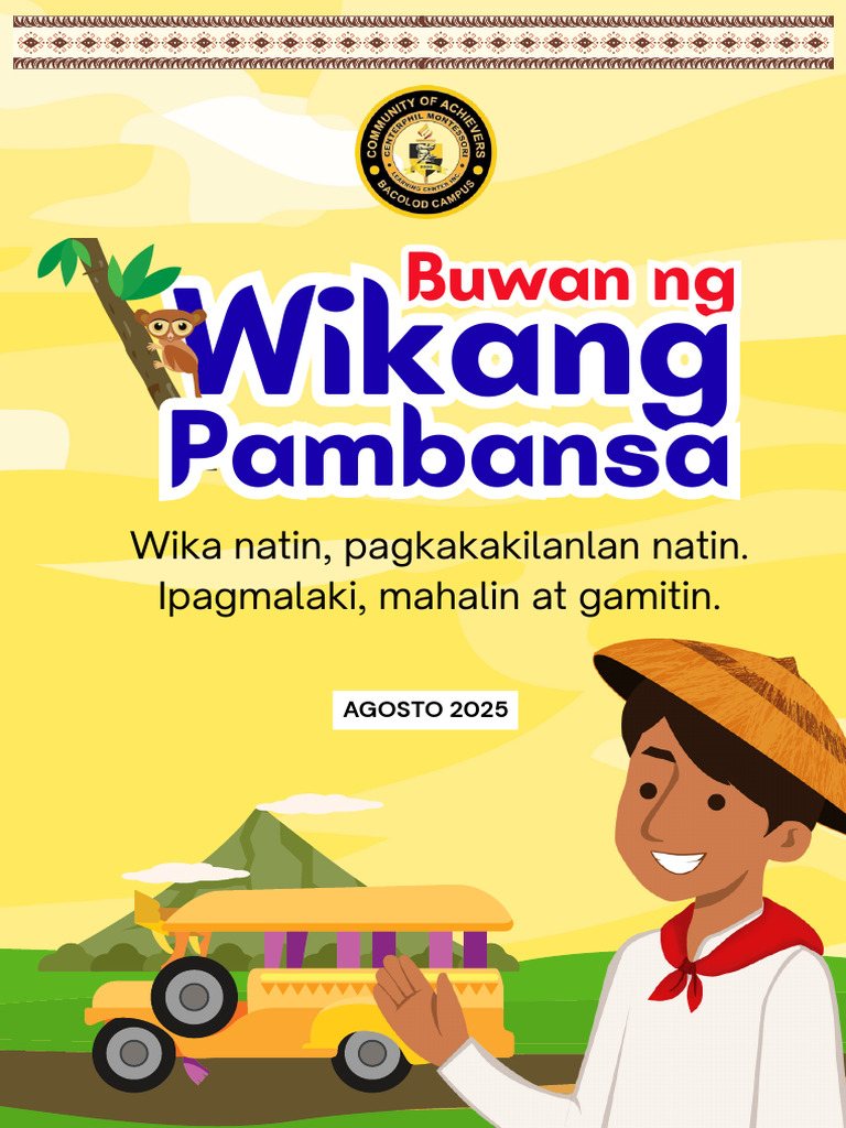 Buwan NG Wikang Pambansa Daloy NG Programa Document in Yellow and Green ...