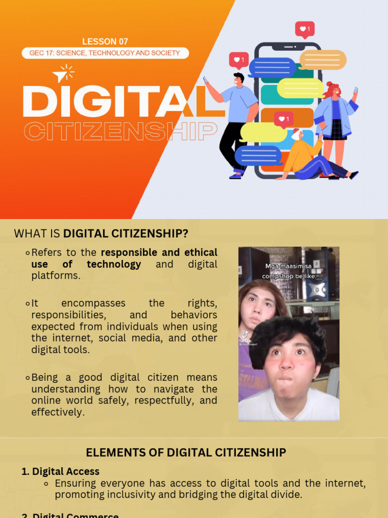 Lesson 7. Digital Citizenship | PDF | Human Communication | Mass Media