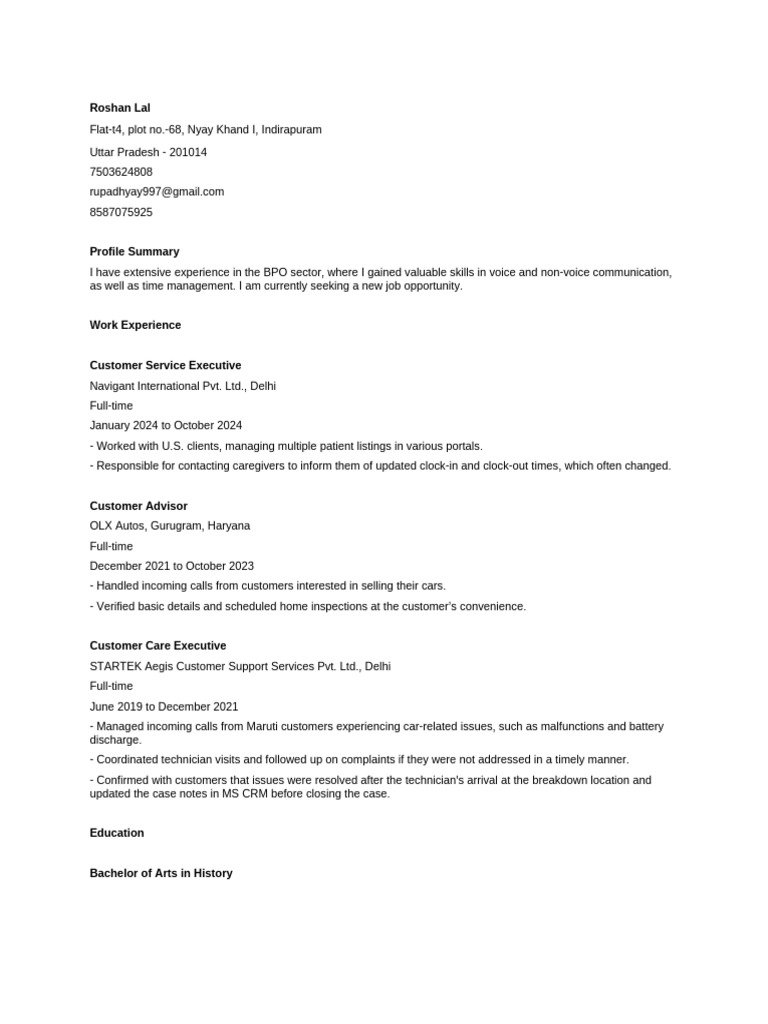 Resume Final | PDF