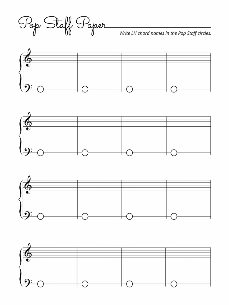 Blank Pop Staff Paper | PDF