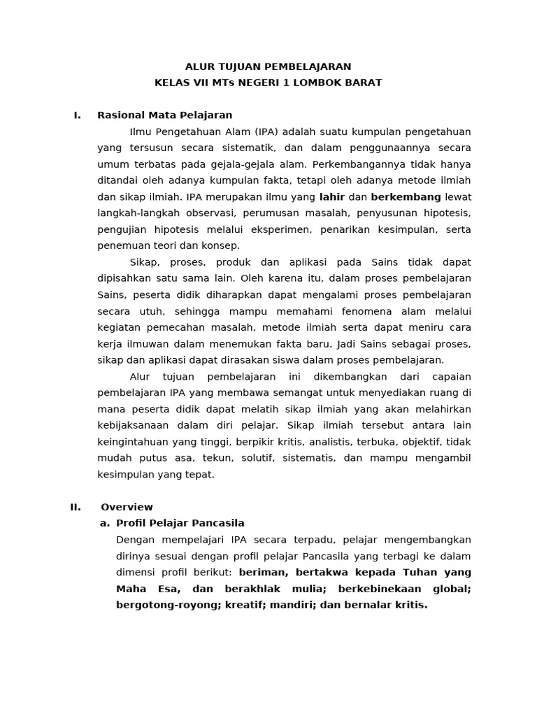 ATP IPA KELAS 7 | PDF