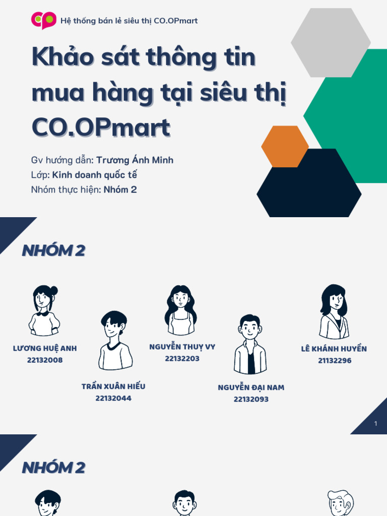 Slide Khảo Sát Coop Mart - Kdqt Nhóm 2 | PDF