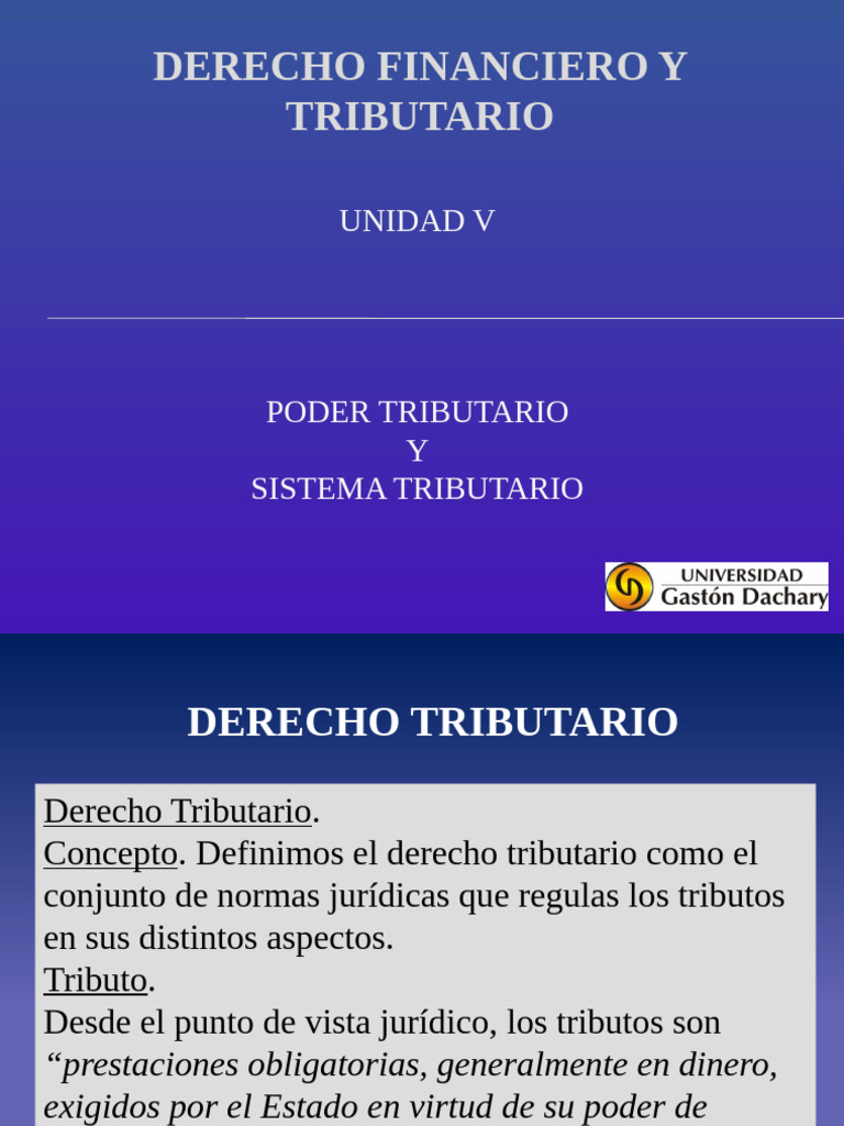 Poder Tributario y Sistema Tributario | PDF | Impuestos | Impuesto ...