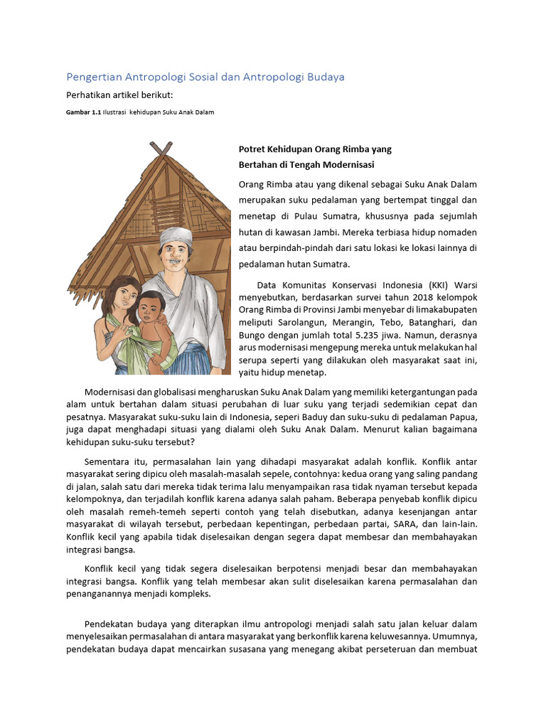 Modul Ajar Bab 1 Antro Print | PDF