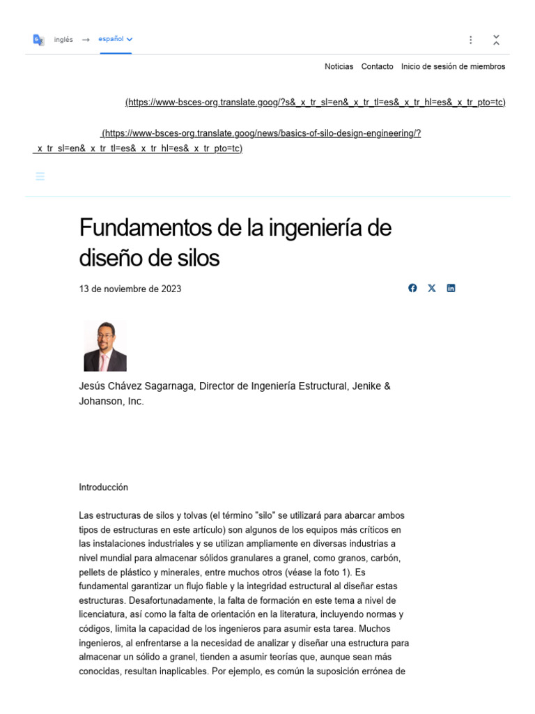 Fundamentos del diseño de silos | PDF | Hormigón | Pandeo