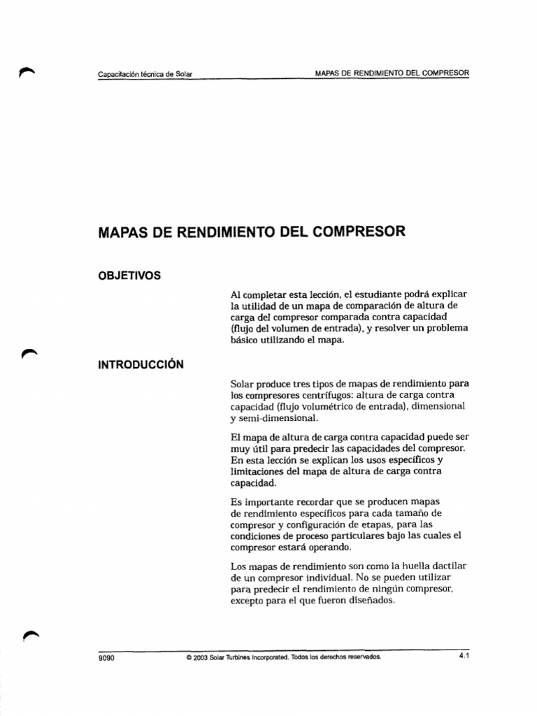 Mapas de Rendimiento Del Compresor | PDF