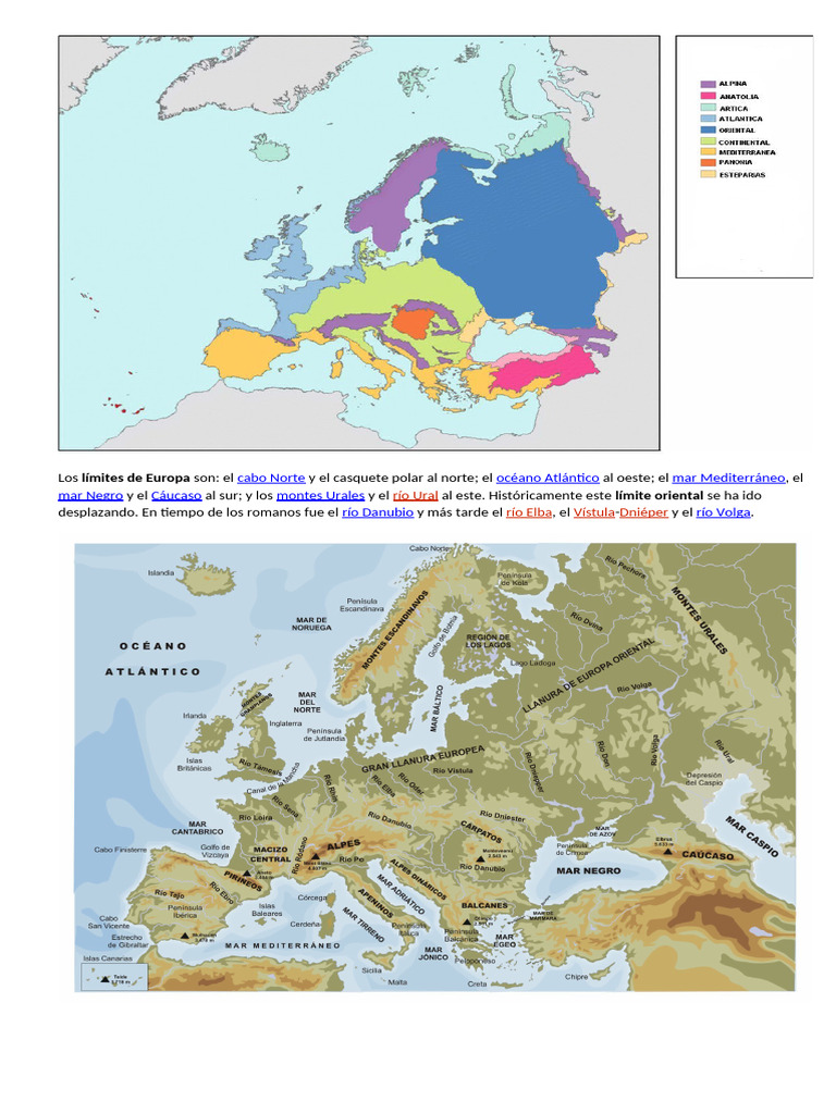 Límites Geográficos de Europa | PDF