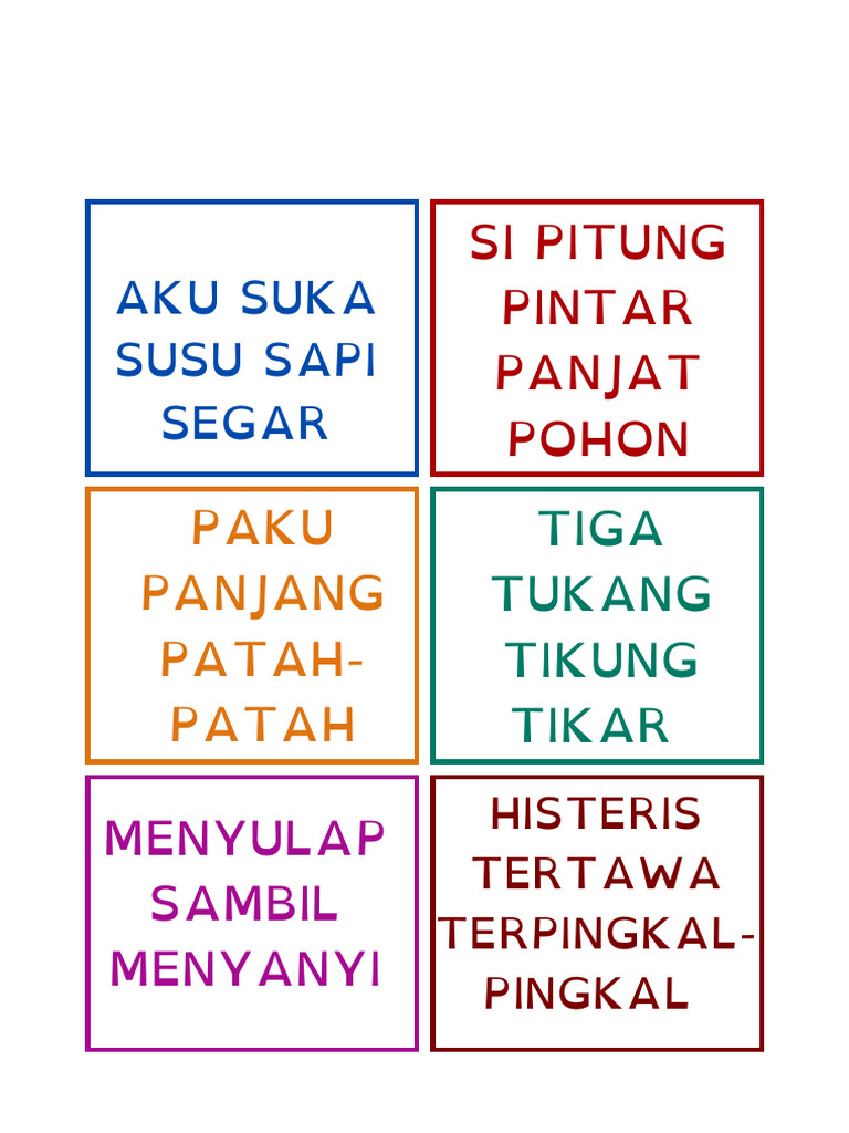 Kata Tanya Poster Bahasa Indonesia Biru Putih Gaya Berwarna Ilustratif ...