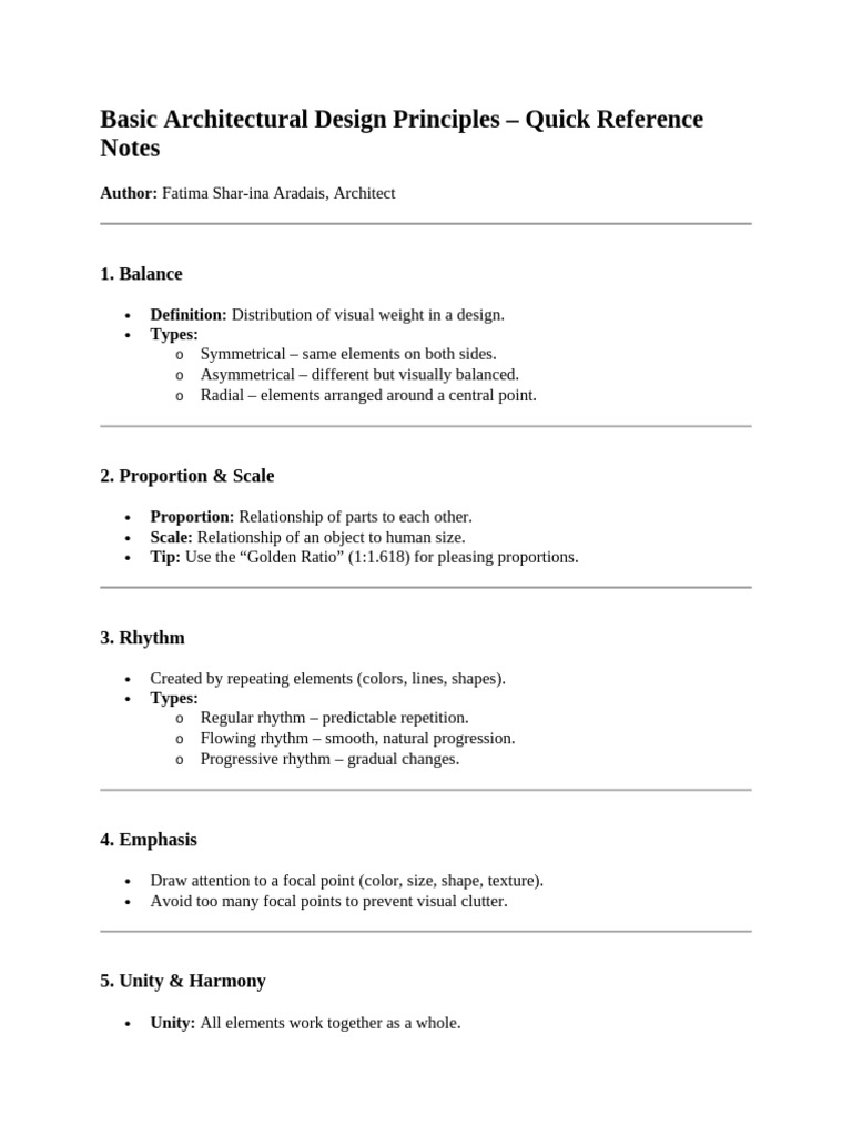 Basic Architectural Design Principles | PDF