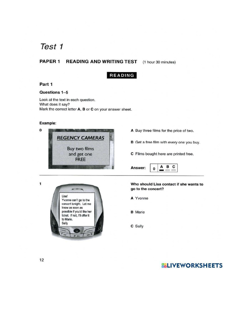 Year 5 Test 1 | PDF