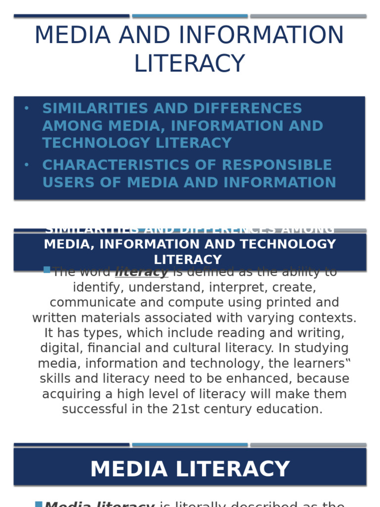 Media and Information Literacy Week 2 | PDF | Information Literacy ...