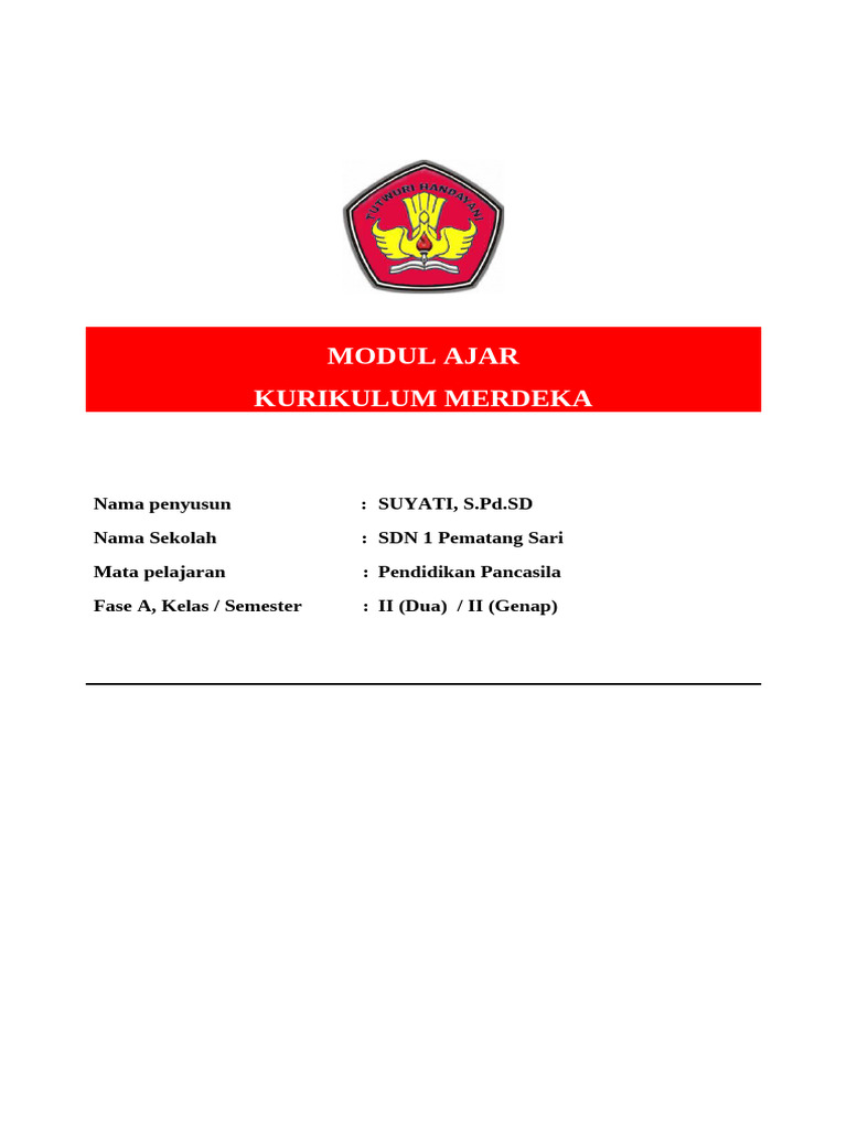 Modul Ajar Ppkn Kelas 2 - BAB 4 - MA PPKn Kelas 2 | PDF