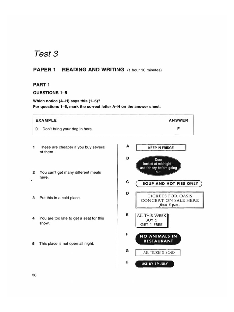 KET 2 Test 3 | PDF