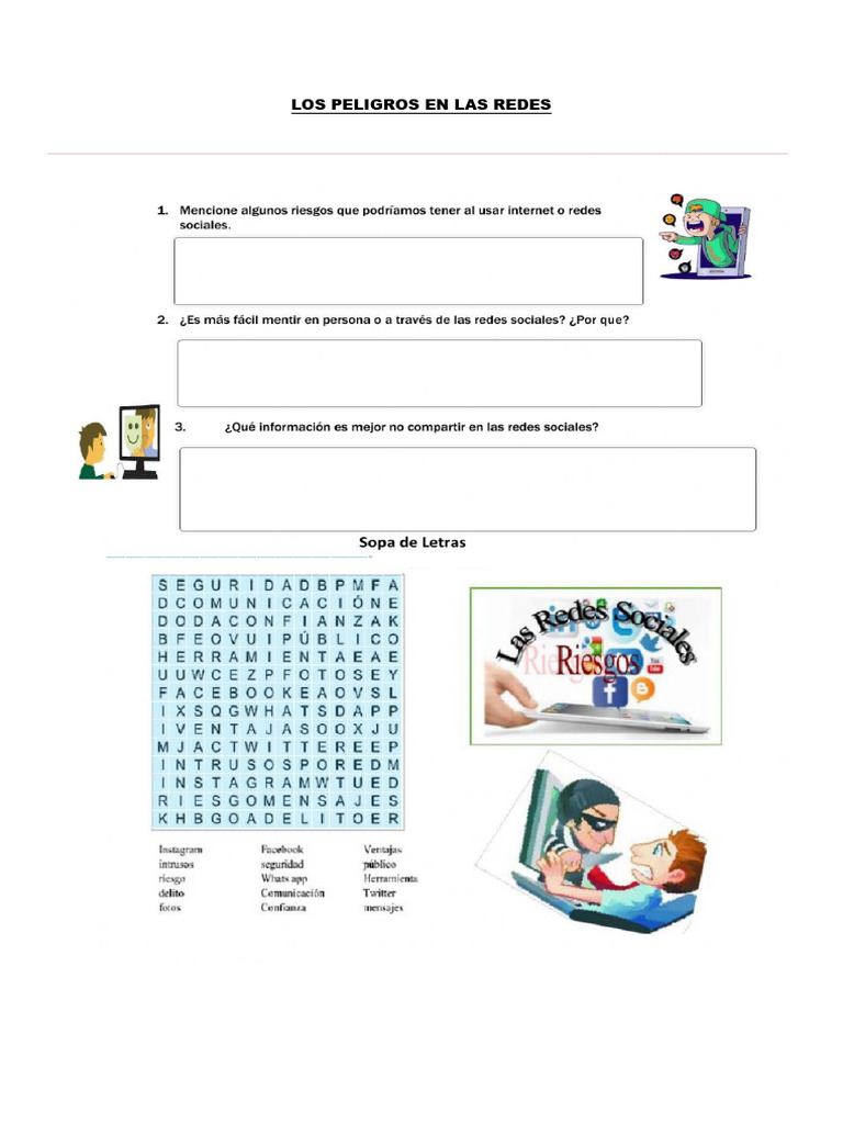 Los Peligros en Las Redes CDC | PDF