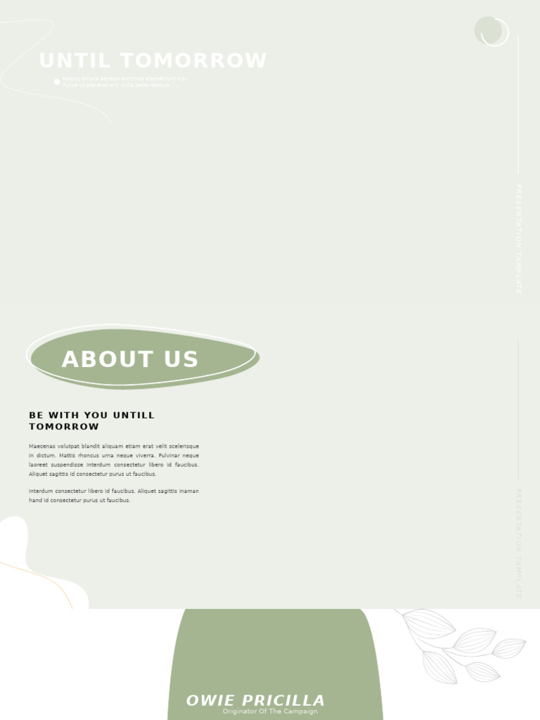 Presentation Tamplate - Green Themes Untill Tomorrow | PDF