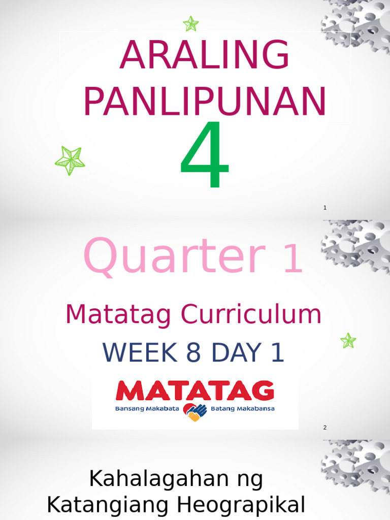 Ap 4 Week 8 Matatag Q1 Day 1-4 | PDF