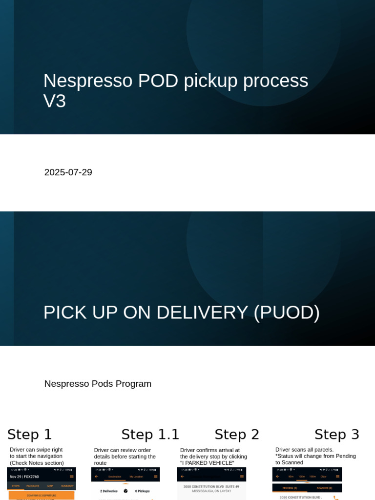 Nespresso Pod Pickup Process v3 | PDF