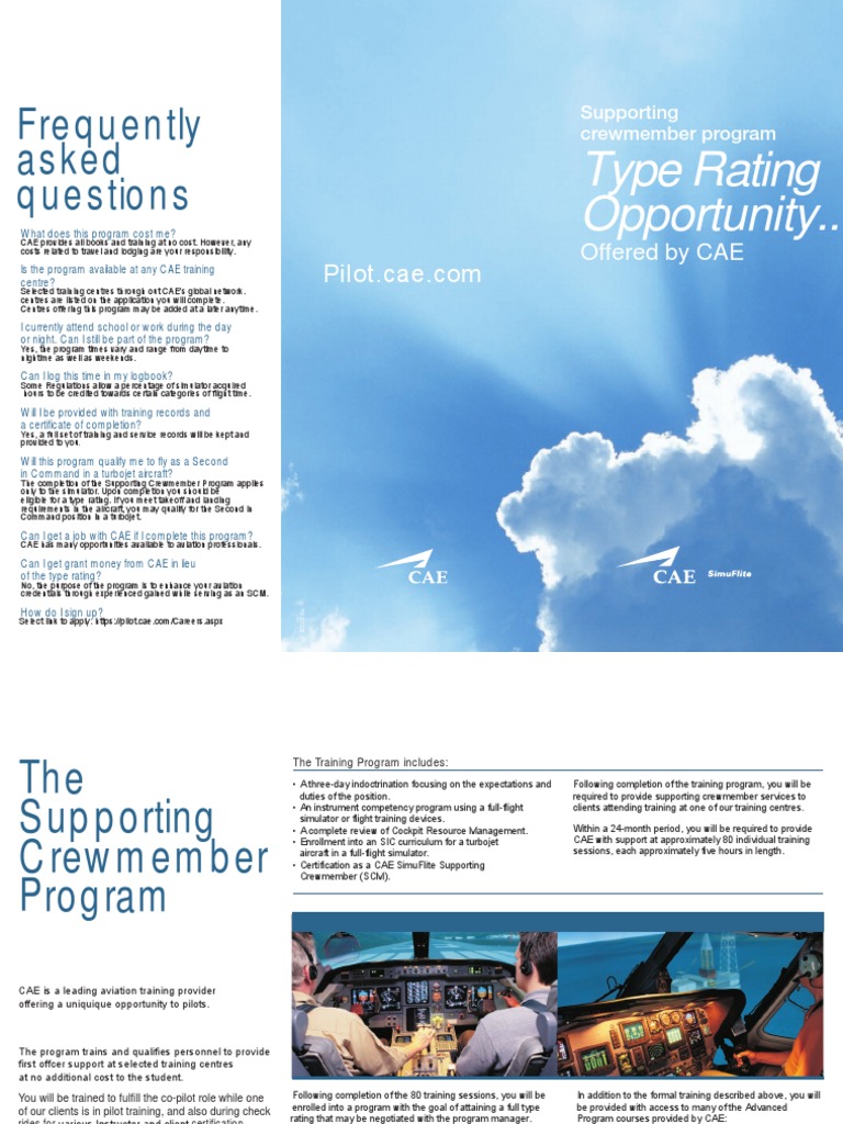 CAE Supporting Crewmember Program Guide | PDF | Aviation | Aerospace ...