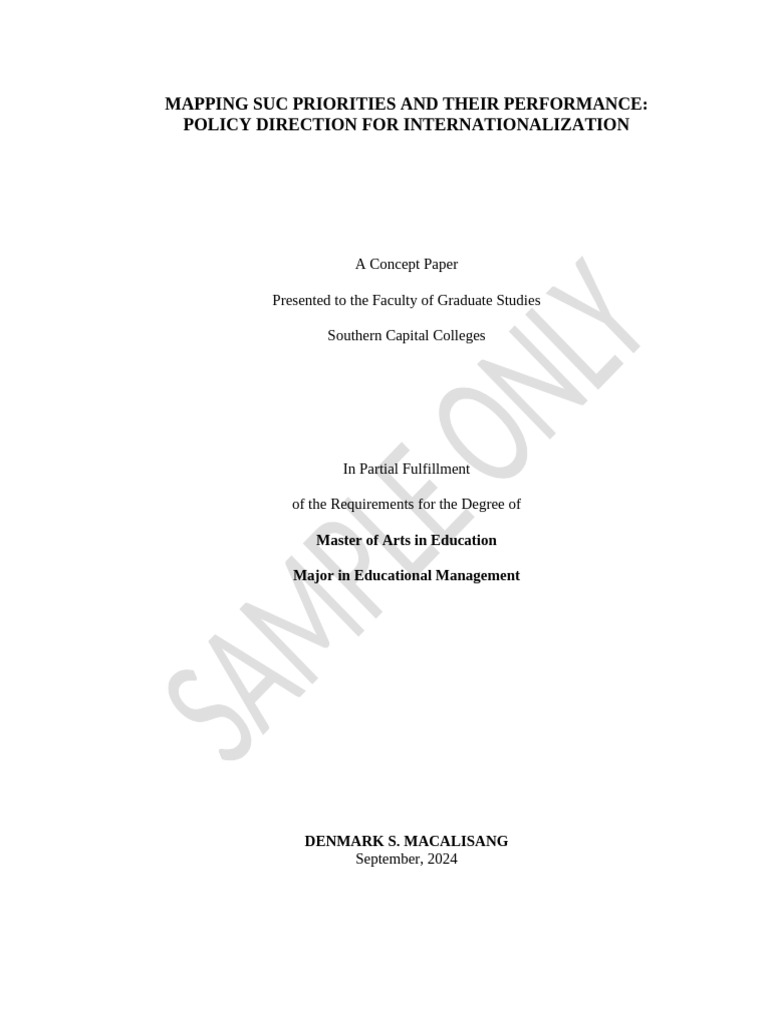 Sample Concept Paper | PDF | Academia
