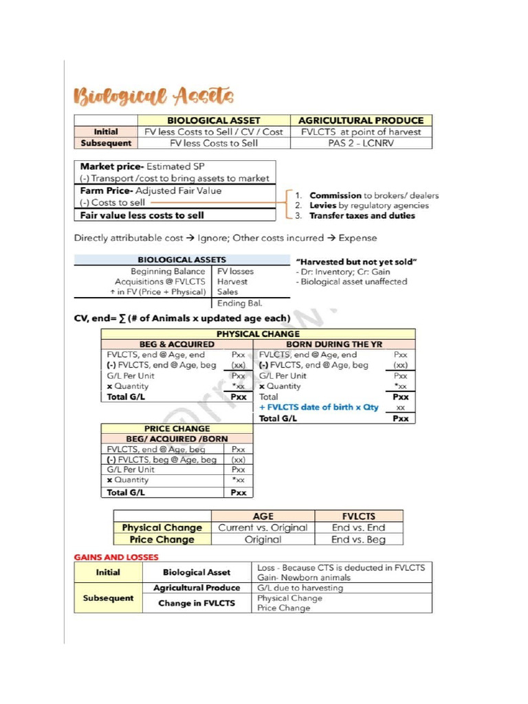Biological Assets | PDF