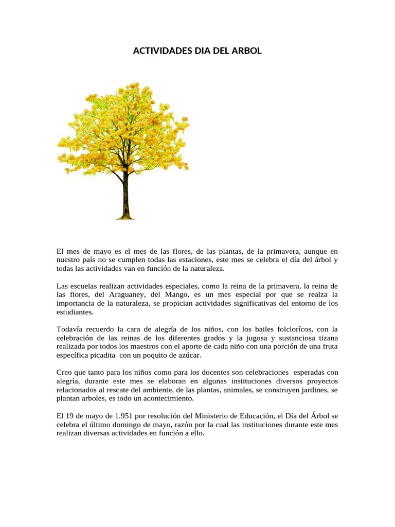 Actividades para el Día del Árbol | PDF