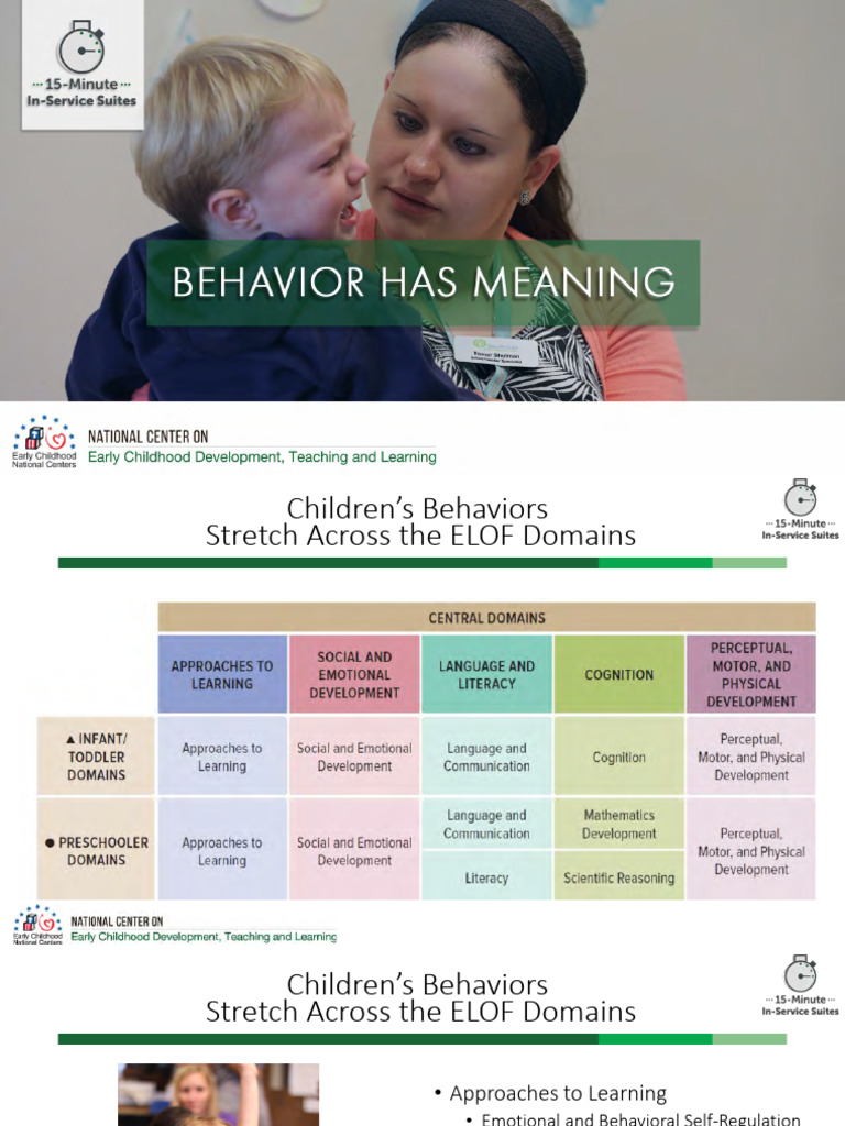 Understanding Children's Behavior in ELOF | PDF | Childhood | Behavior ...