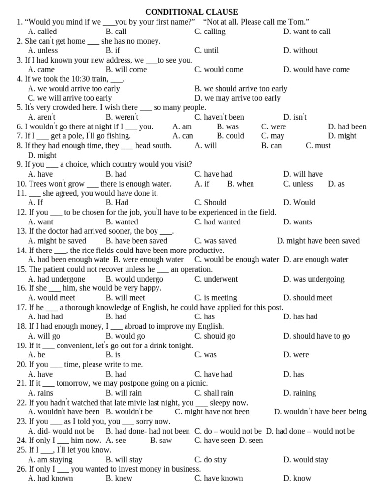 Conditional Sentences | PDF