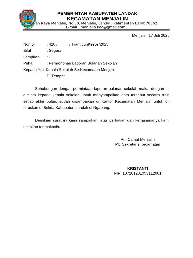 Surat Pak Alek | PDF