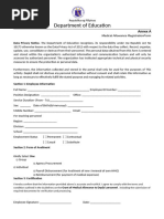 Blank Form Medical Allowance Registration | PDF