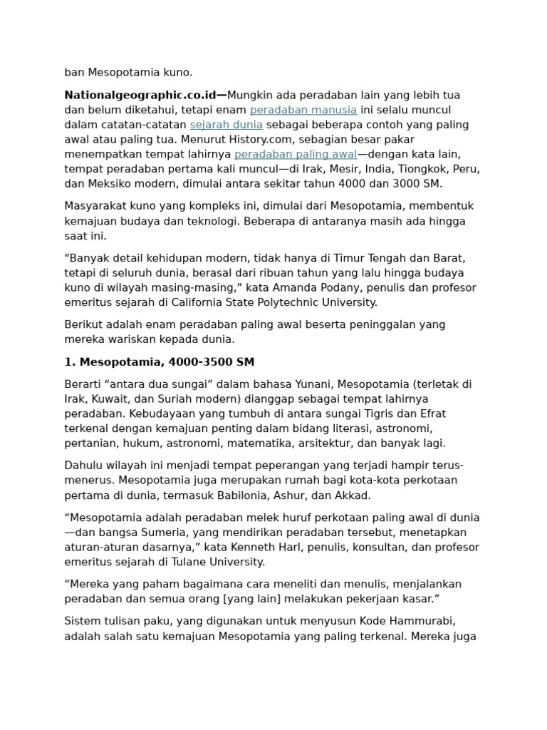 Ban Mesopotamia Kuno | PDF
