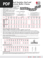 Roller Chain Size Chart With Dimensions | PDF