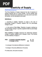 Types of Elasticity of Supply With Diagram | PDF