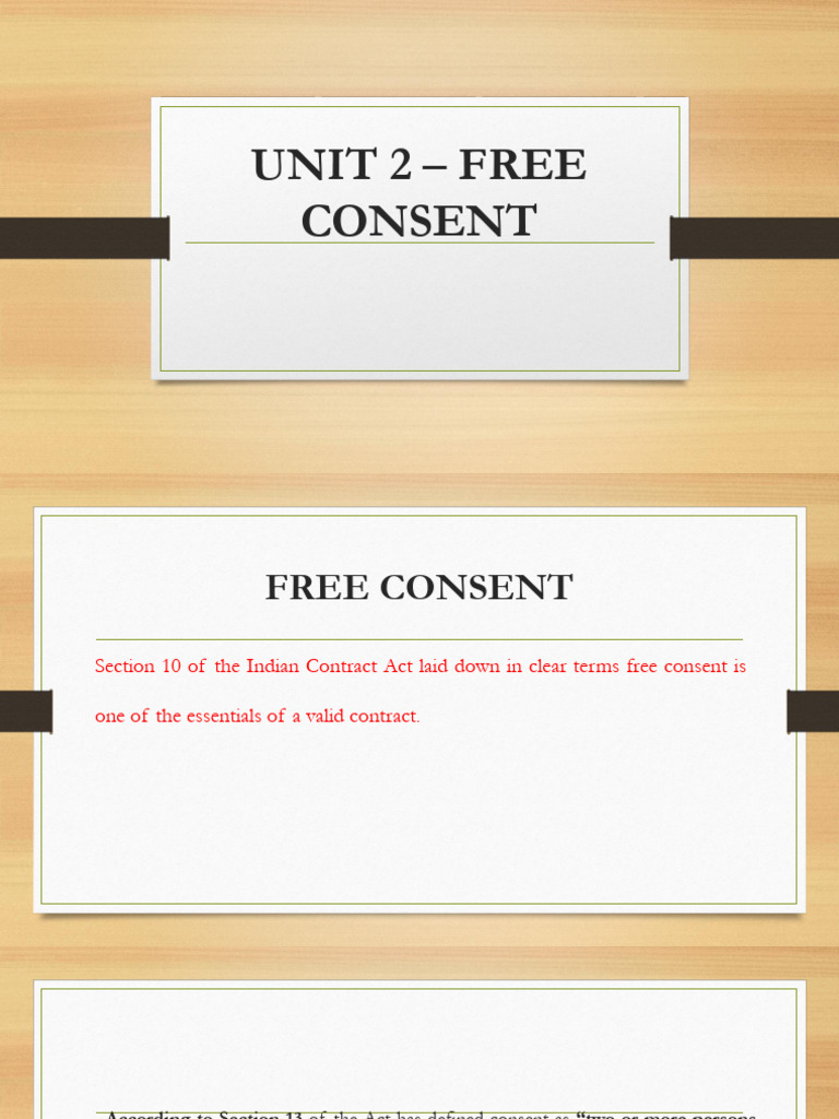 Understanding Free Consent in Contracts | PDF | Misrepresentation ...