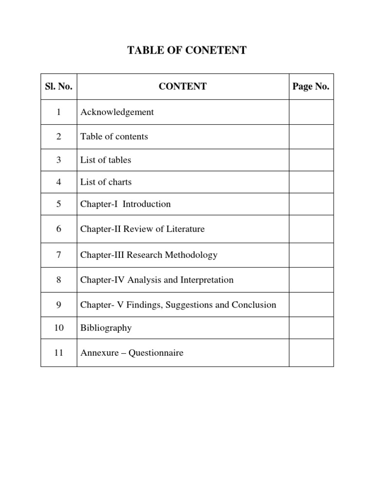 Table of Conetent: Sl. No. Content Page No | PDF | Accessibility ...