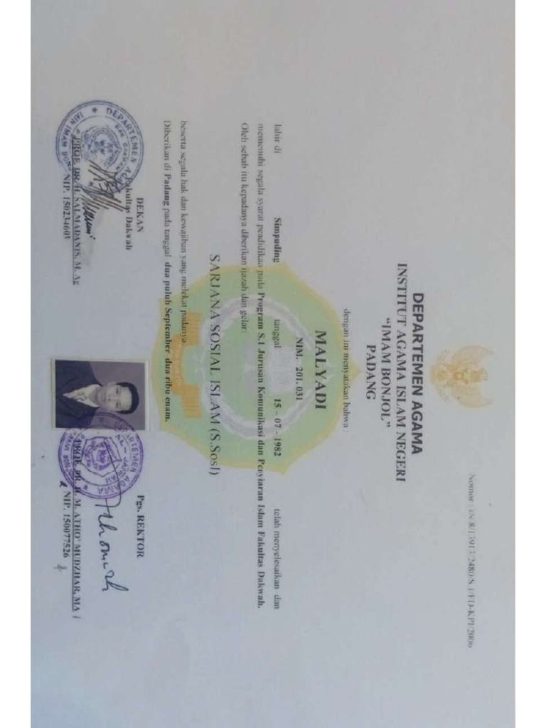 Ijazah S1 | PDF
