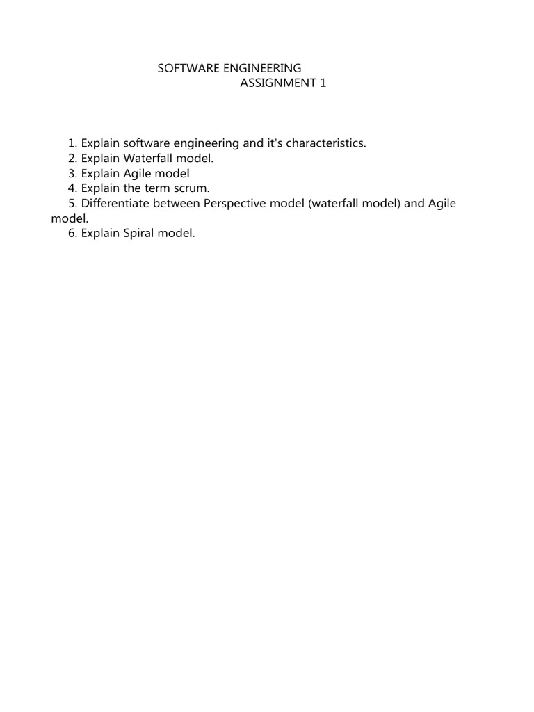 SE Assignment 1 | PDF