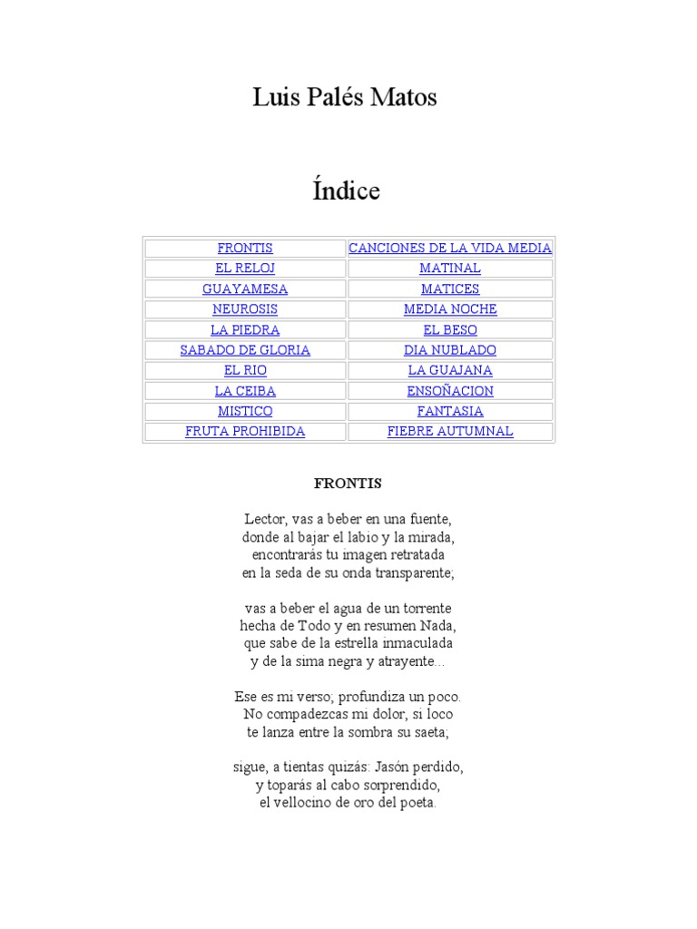Poemas - Luis Palés Matos | PDF | Naturaleza