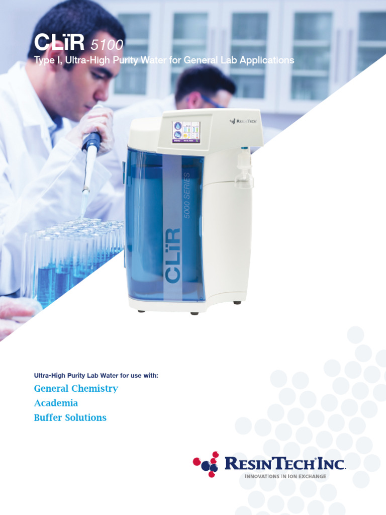 Brochure - Ultra-High Purity Water For General Lab Applications - CLïR ...