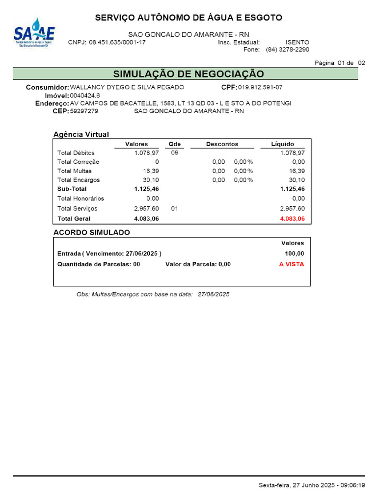 Agência Virtual | PDF