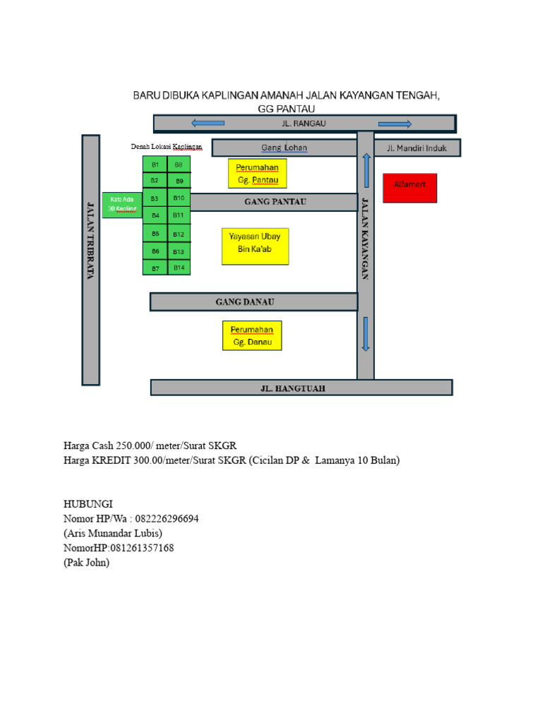 Denah Lokasi Kaplingan | PDF