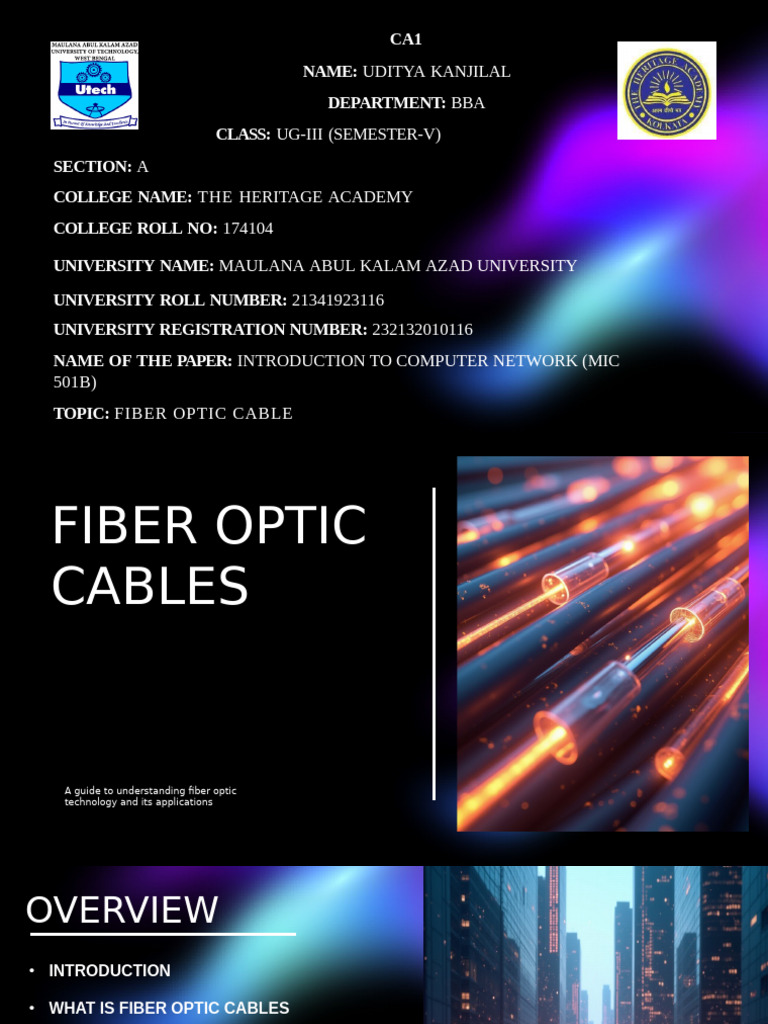 Fiber Optic Cables | PDF | Optical Fiber | Fiber Optic Communication