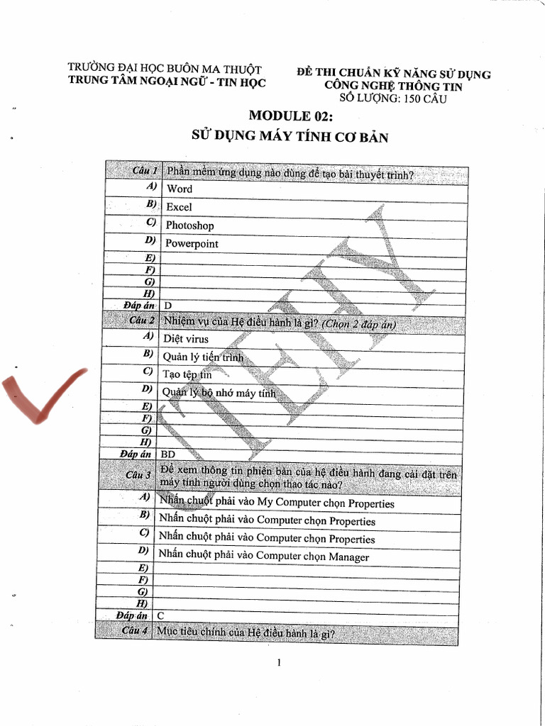 Module2 - Su Dung May Tinh Co Ban | PDF