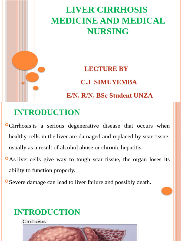 LIVER CIRRHOSIS | PDF | Cirrhosis | Liver