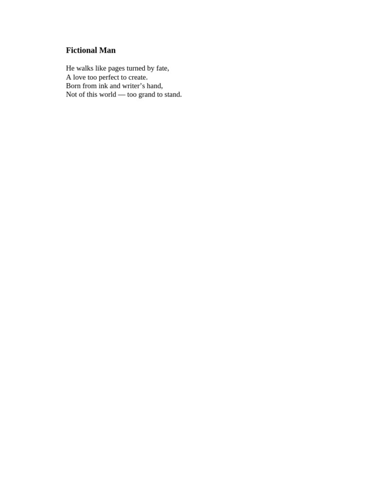 Fictional Man | PDF