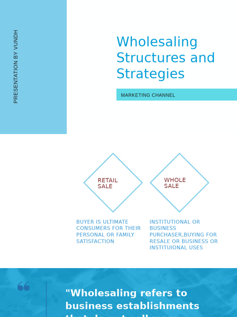 Wholesaling Strategies and Structures Guide | PDF | Business Process ...