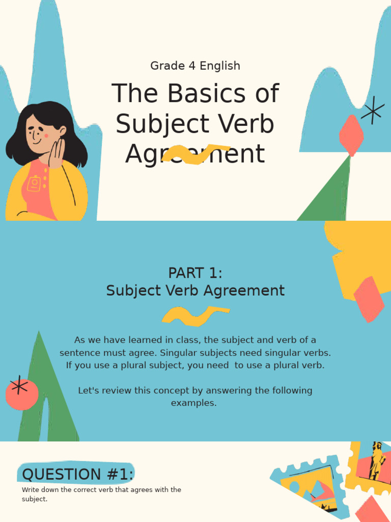Subject-Verb Agreement Basics for Grade 4 | PDF | Subject (Grammar) | Verb