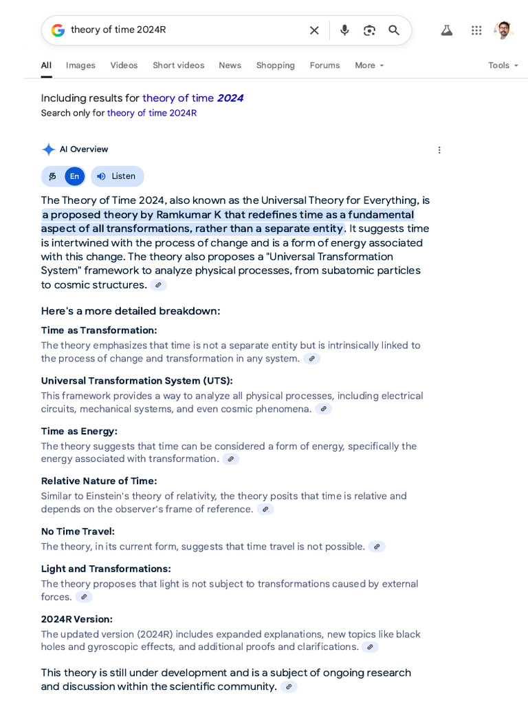 Theory of Time 2024: Energy of Change | PDF | Theory | Light